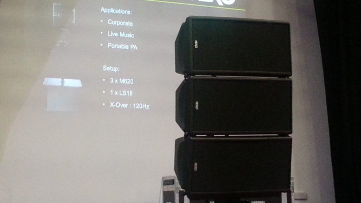 Nexo GEO line arrays in Lausanne stadium