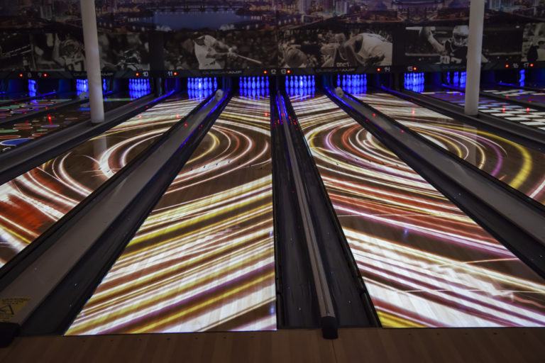 Bowled over: Europe gets first interactive bowling lanes - Installation