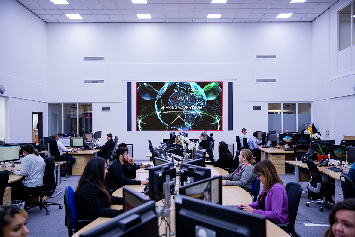 AVMI chooses Peerless-AV for showcase LED video wall in HQ - Installation