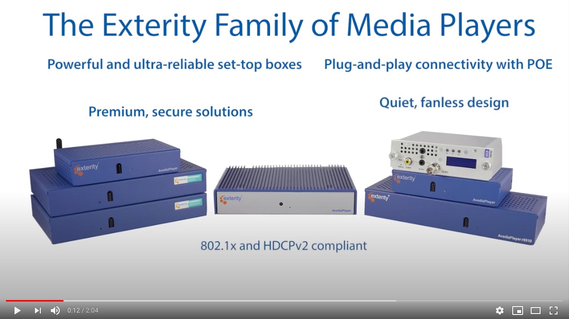 Exterity AvediaPlayer Family of Media Players - Installation