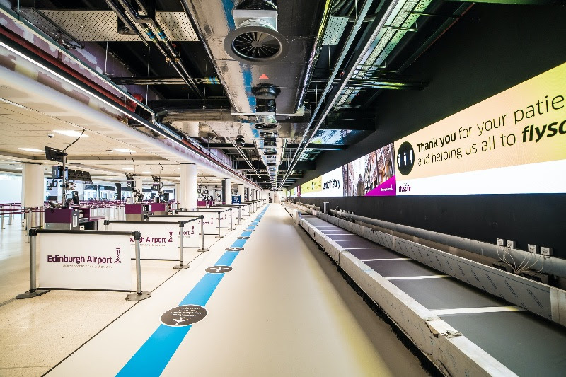 Europe's largest LED check-in screen installed in Scotland - Installation