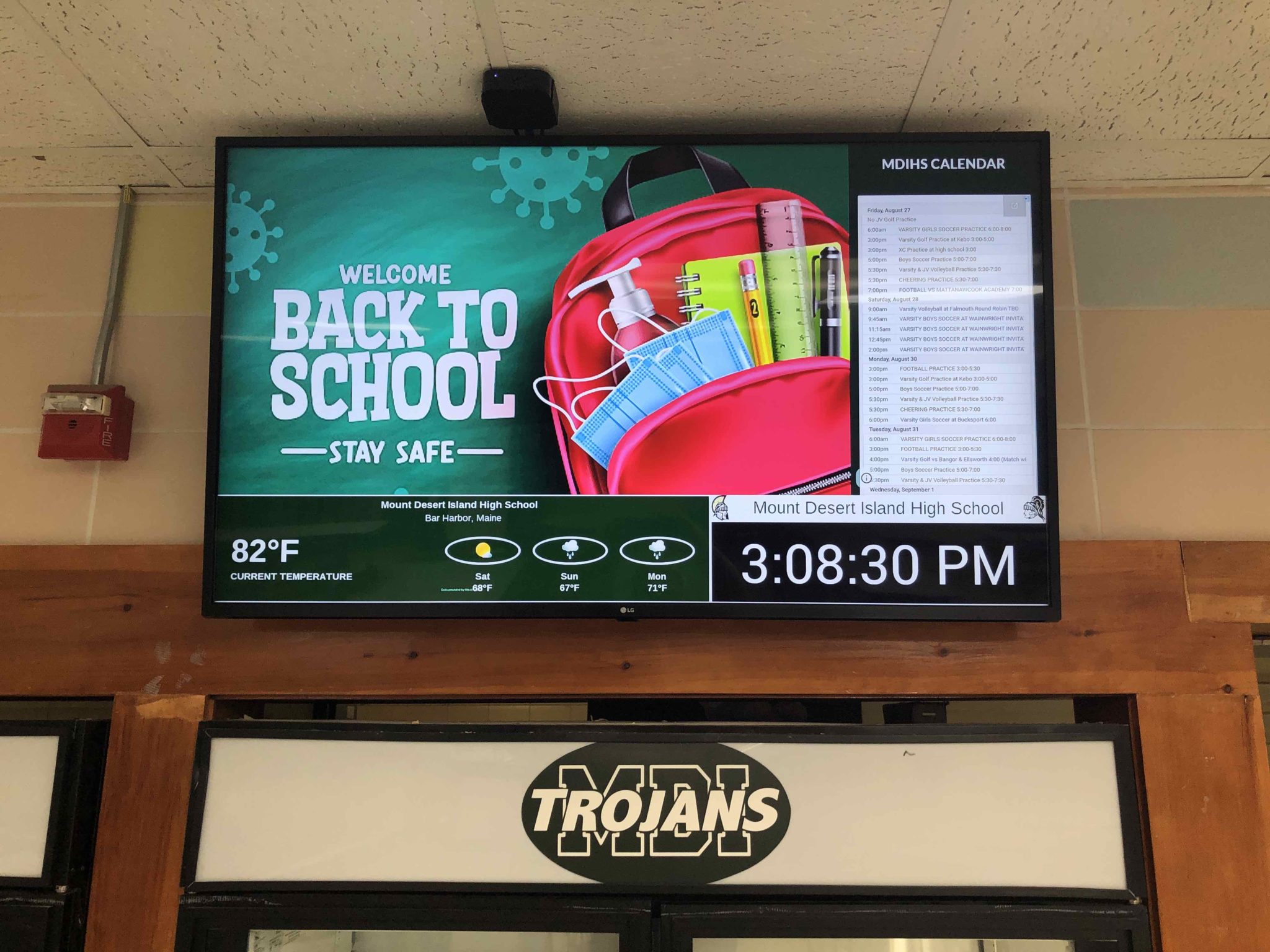 Carousel Digital Signage transforms Maine school workflow - Installation
