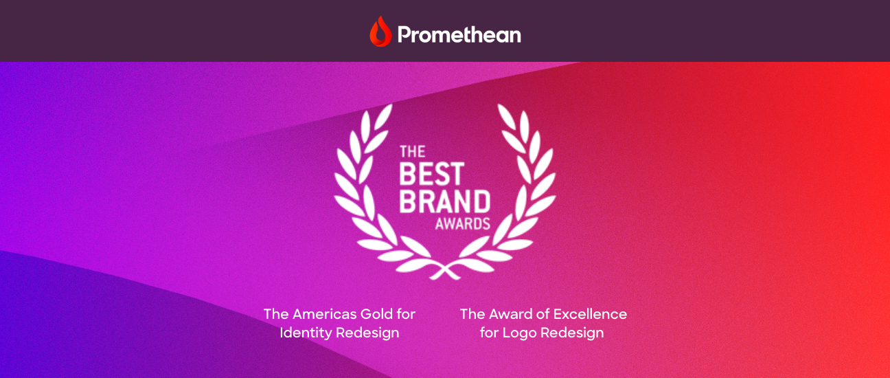 Promethean bags award for logo and identity redesign - Installation