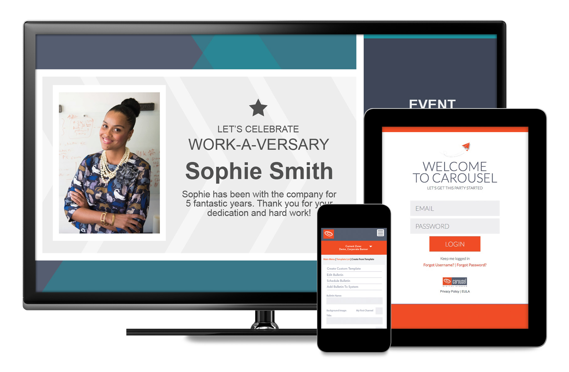 Carousel Digital Signage keeps Brown Advisory in the loop with Carousel Cloud - Installation