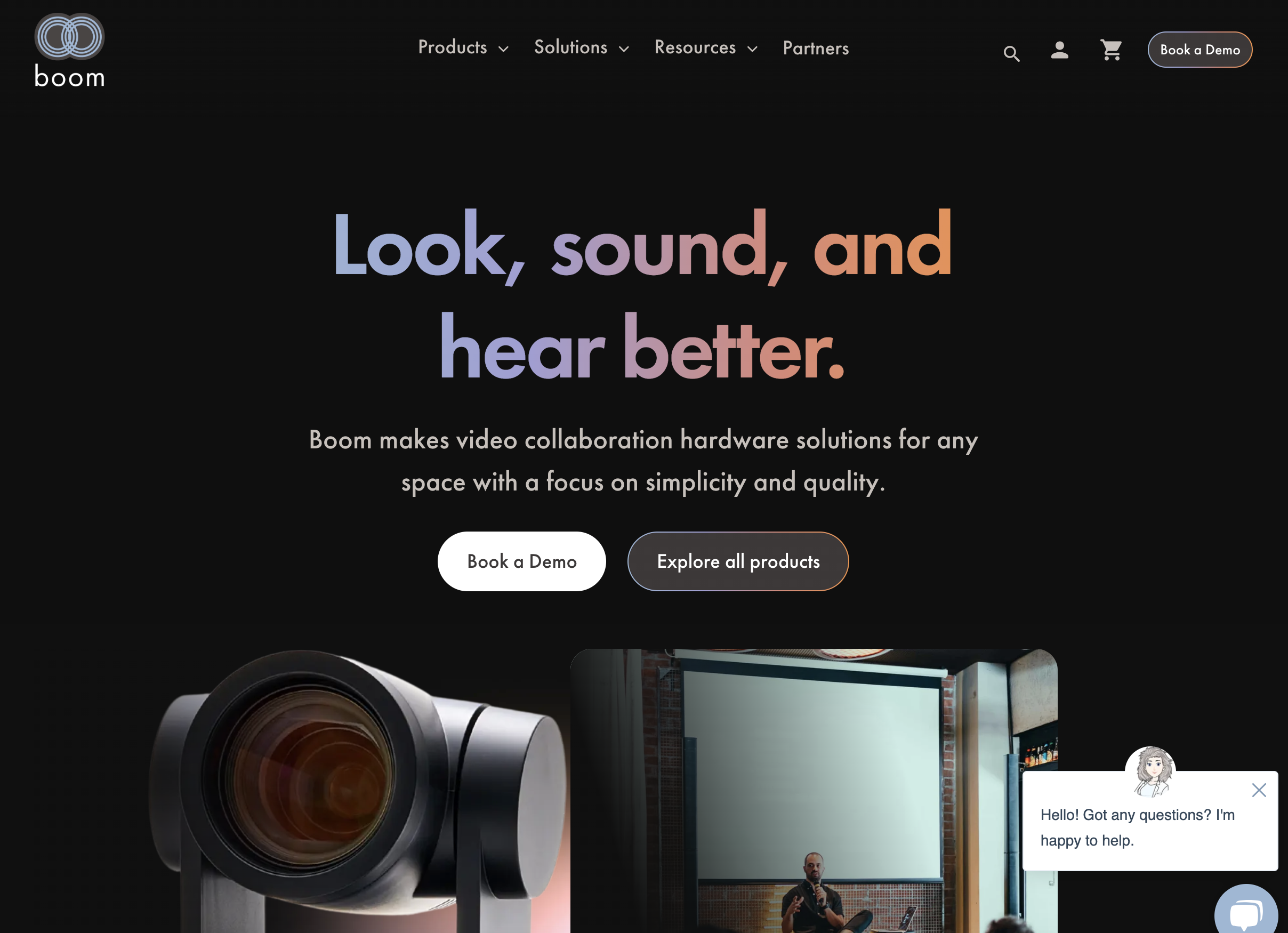 Boom fires up growth with new 'look, sound and hear' website - Installation