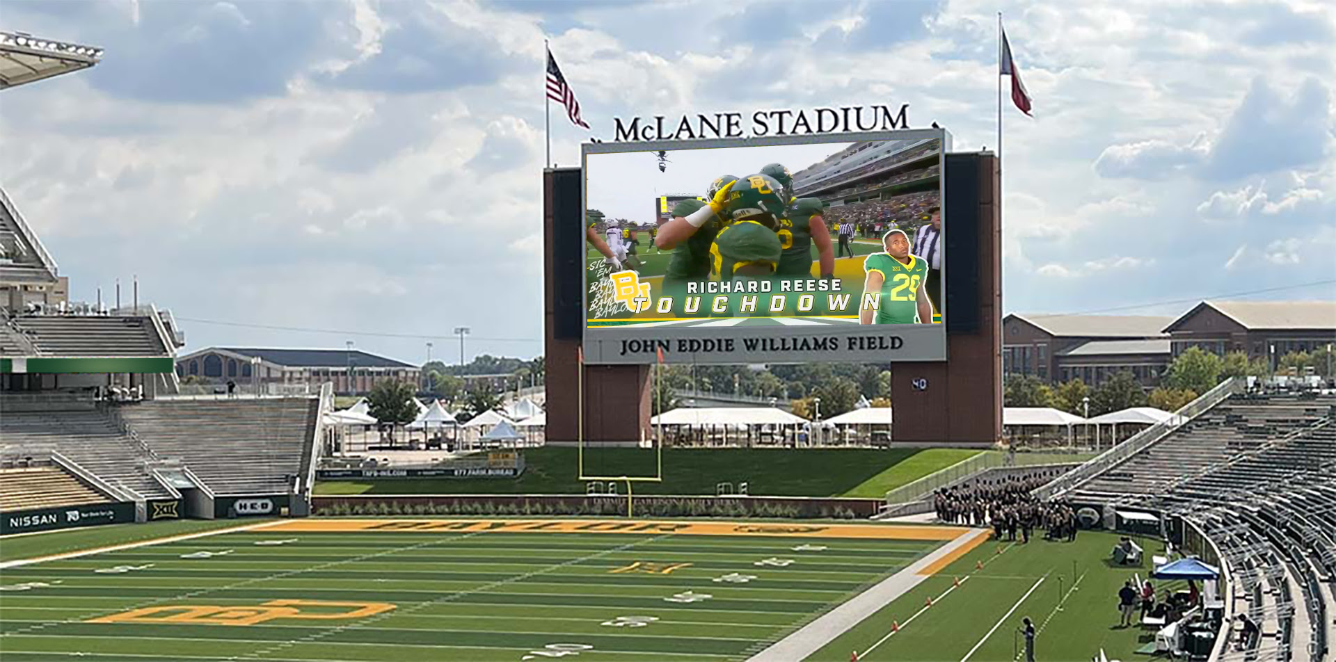 Daktronics LED improves game days for Baylor football fans - Installation